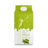 Creative, minimalistic illustrated packaging of soy milk