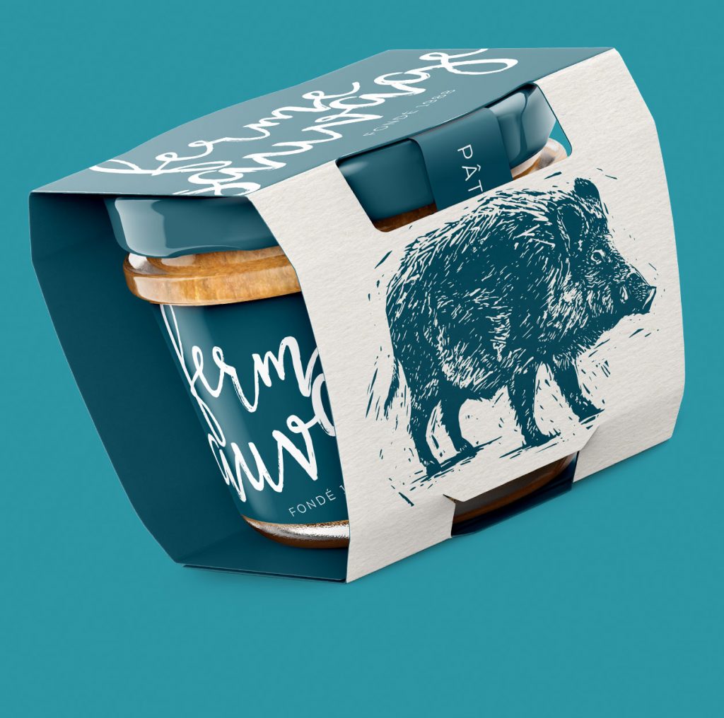 We designed an illustrated packaging design for a series of French Pâté ...