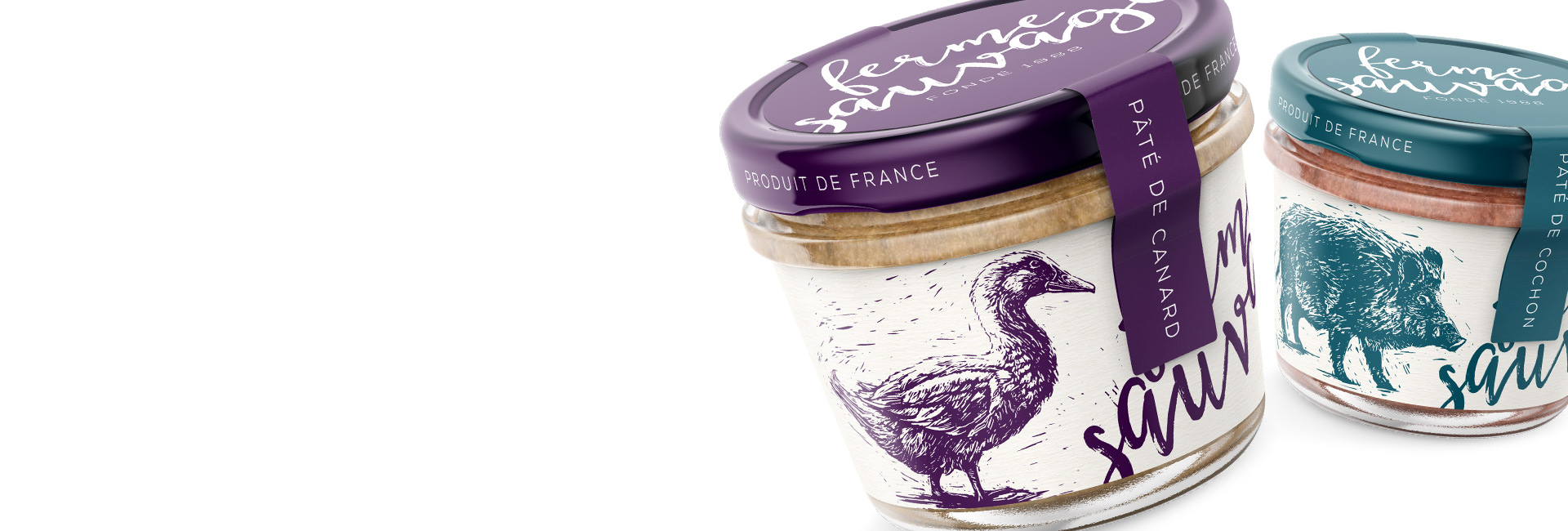 We designed an illustrated packaging design for a series of French Pâté ...