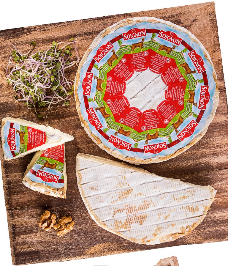A series of arranged top shots of cheese for Kaufland’s photo database ...