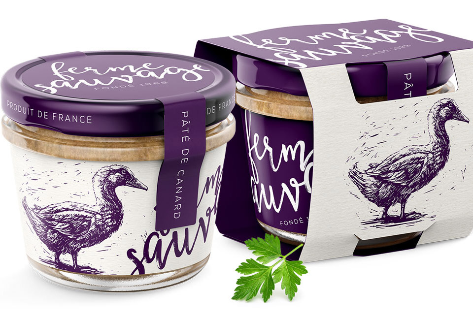 We designed an illustrated packaging design for a series of French Pâté ...
