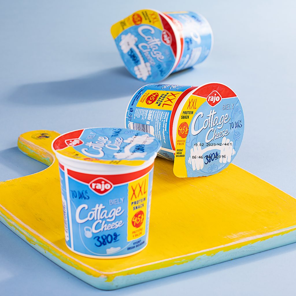 Packaging design for Rajo Cottage Cheese - MAISON D'IDÉE Prague