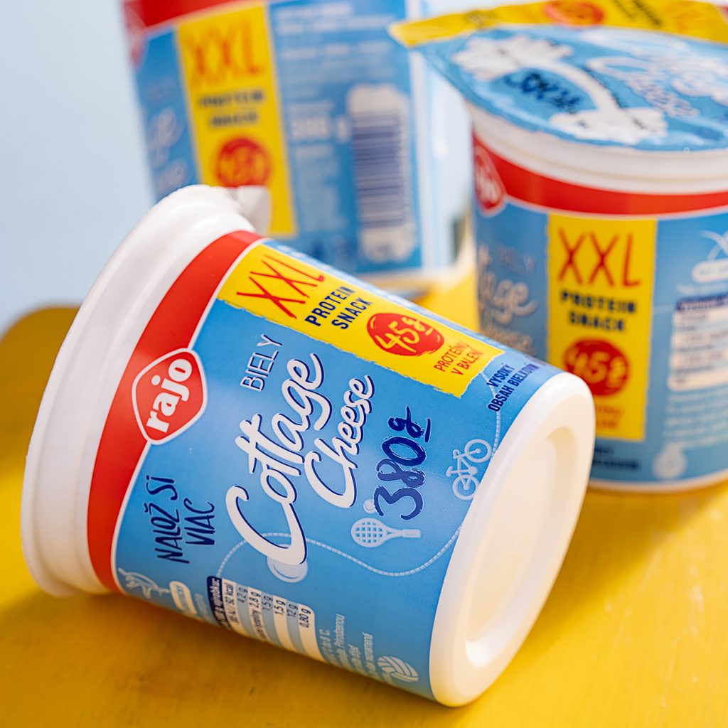 Packaging design for Rajo Cottage Cheese - MAISON D'IDÉE Prague