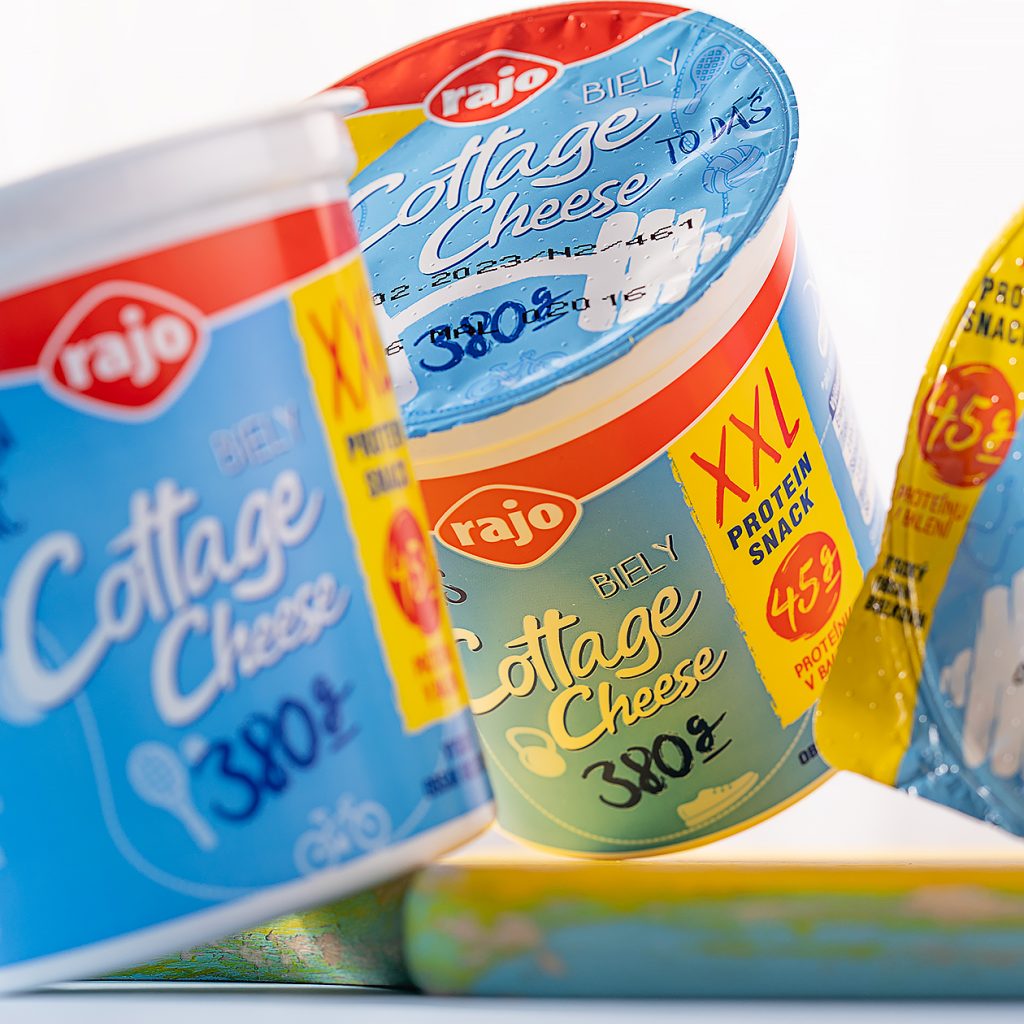 Packaging design for Rajo Cottage Cheese - MAISON D'IDÉE Prague