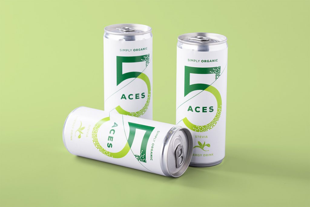 Organic carbonated drink, sweetened by stevia and our packaging design ...
