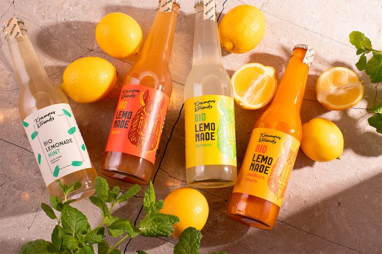 Packaging design for series of organic lemonades - MAISON D'IDÉE Prague