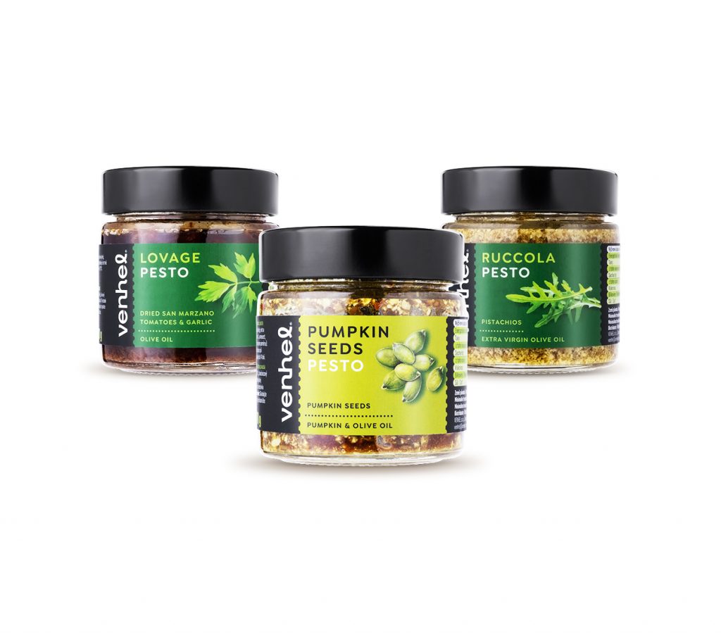 Packaging design for handmade pesto and chutney - MAISON D'IDÉE Prague