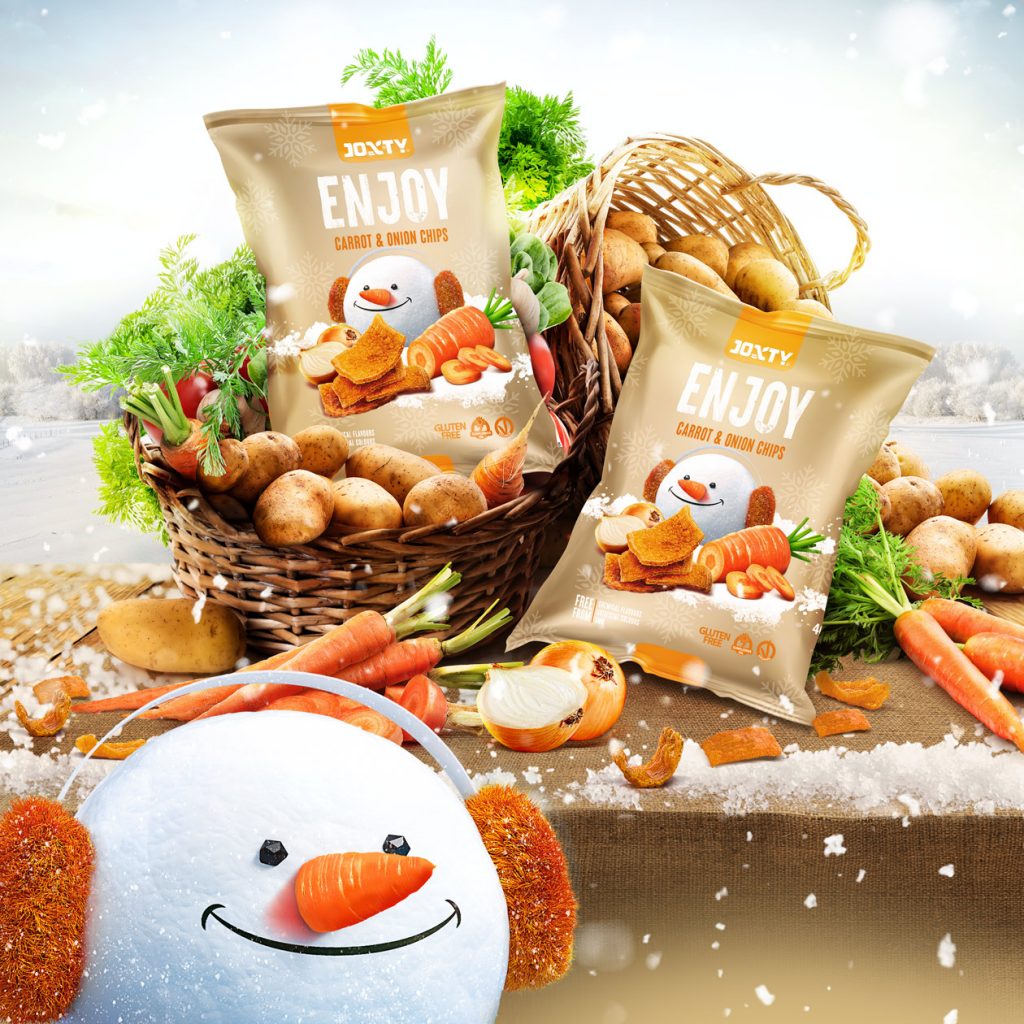 We have designed packaging for limited editions of vegetable chips ...