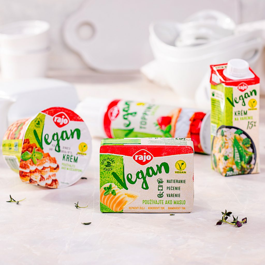 Packaging design for the new Rajo Vegan range - MAISON D'IDÉE Prague