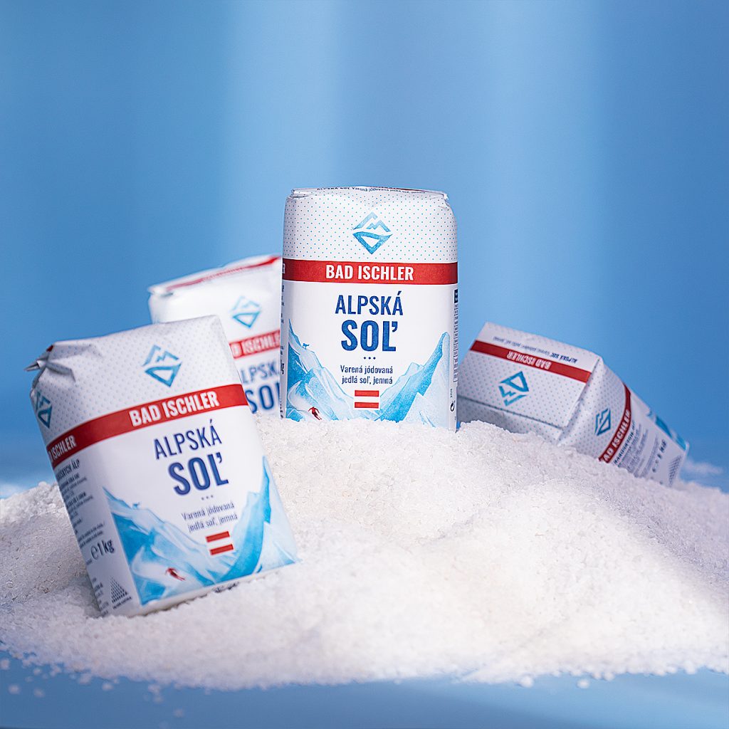 Packaging design for the familiar alpine salt brand Bad Ischler ...