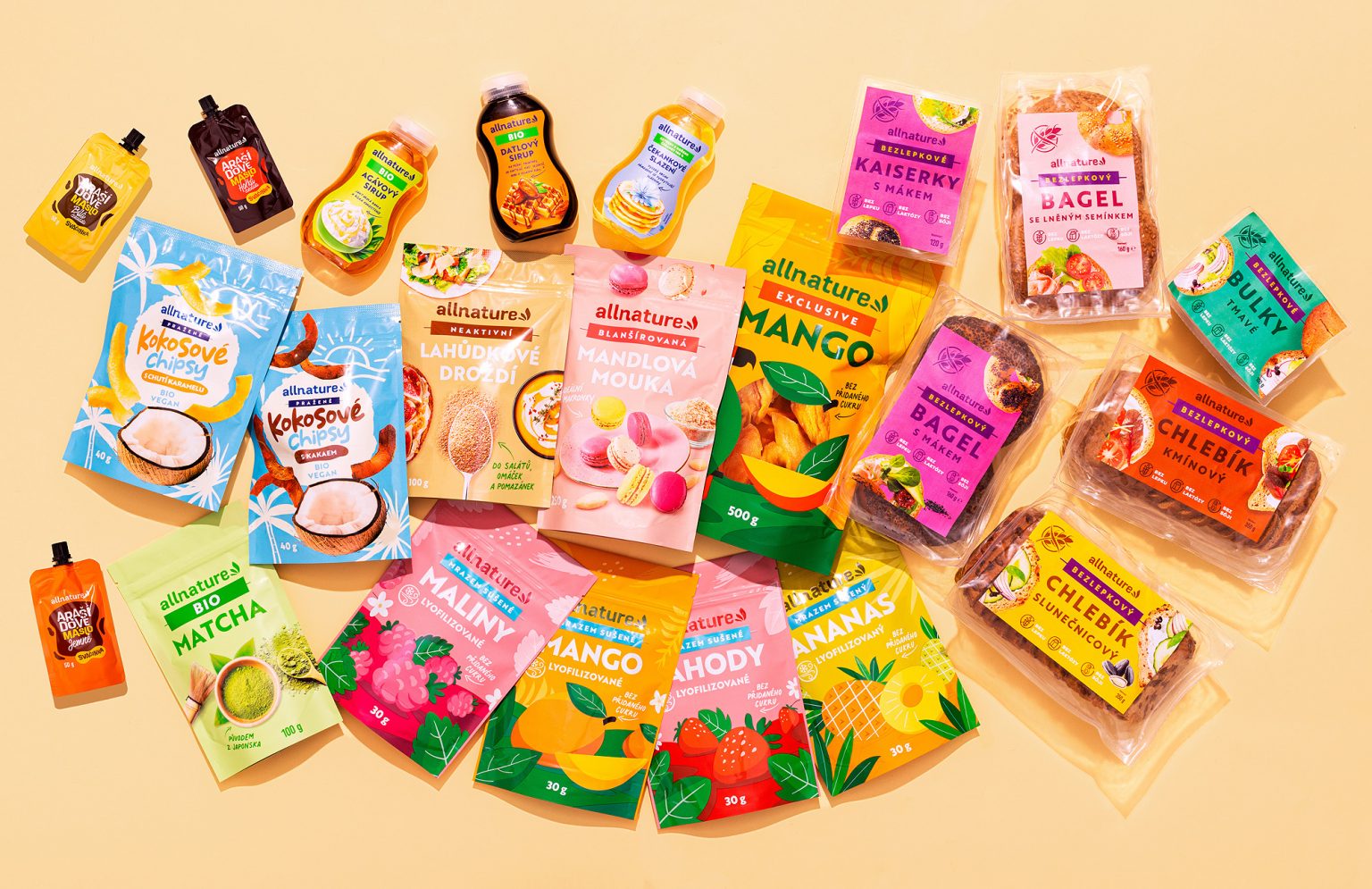 Colorful packaging design for a wide range of modern and healthy ...